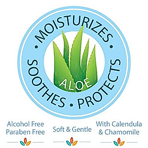 Nuby Soothing Baby Wipes Naturally Inspired with Chamomile Aloe and Citroganix (Fragrance Free/Extra Thick), Unscented, 64 Count