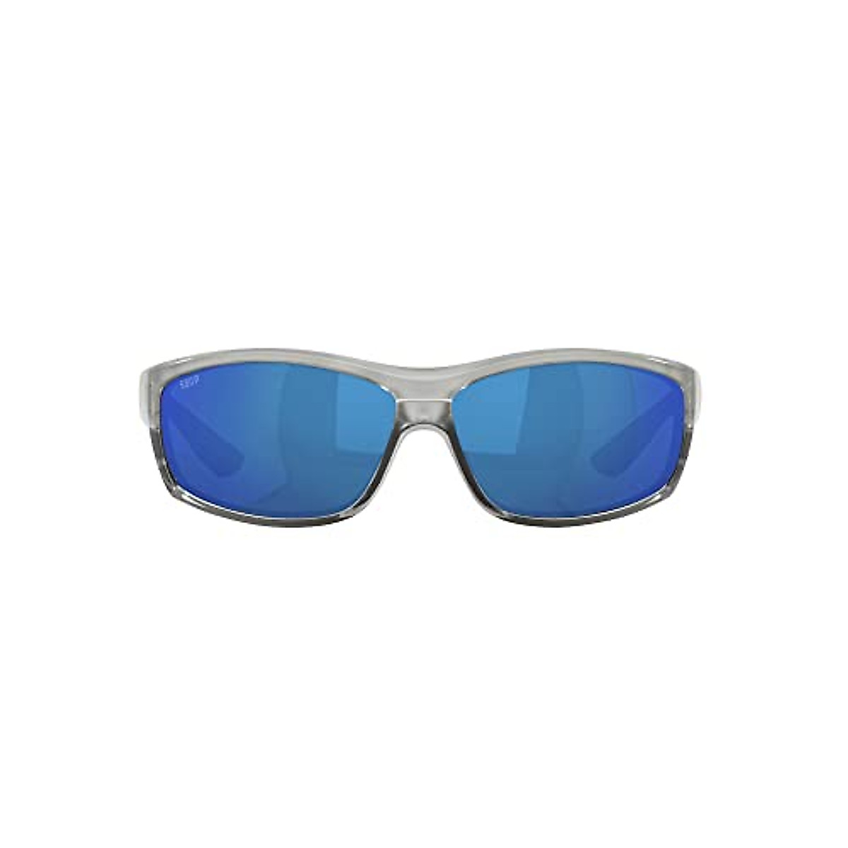 Costa Del Mar Mens Saltbreak Rectangular Sunglasses, Silver/Grey Blue Mirrored Polarized-580P, 65 mm