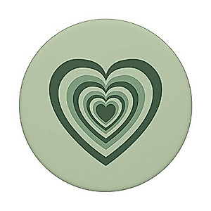 Sage Green Coffee Love Heart Latte Pattern Coffee Lovers PopSockets PopGrip: Swappable Grip for Phones & Tablets