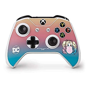 Skinit Decal Gaming Skin Compatible with Xbox One S Controller - Officially Licensed Warner Bros Harley Quinn Mad Love Design