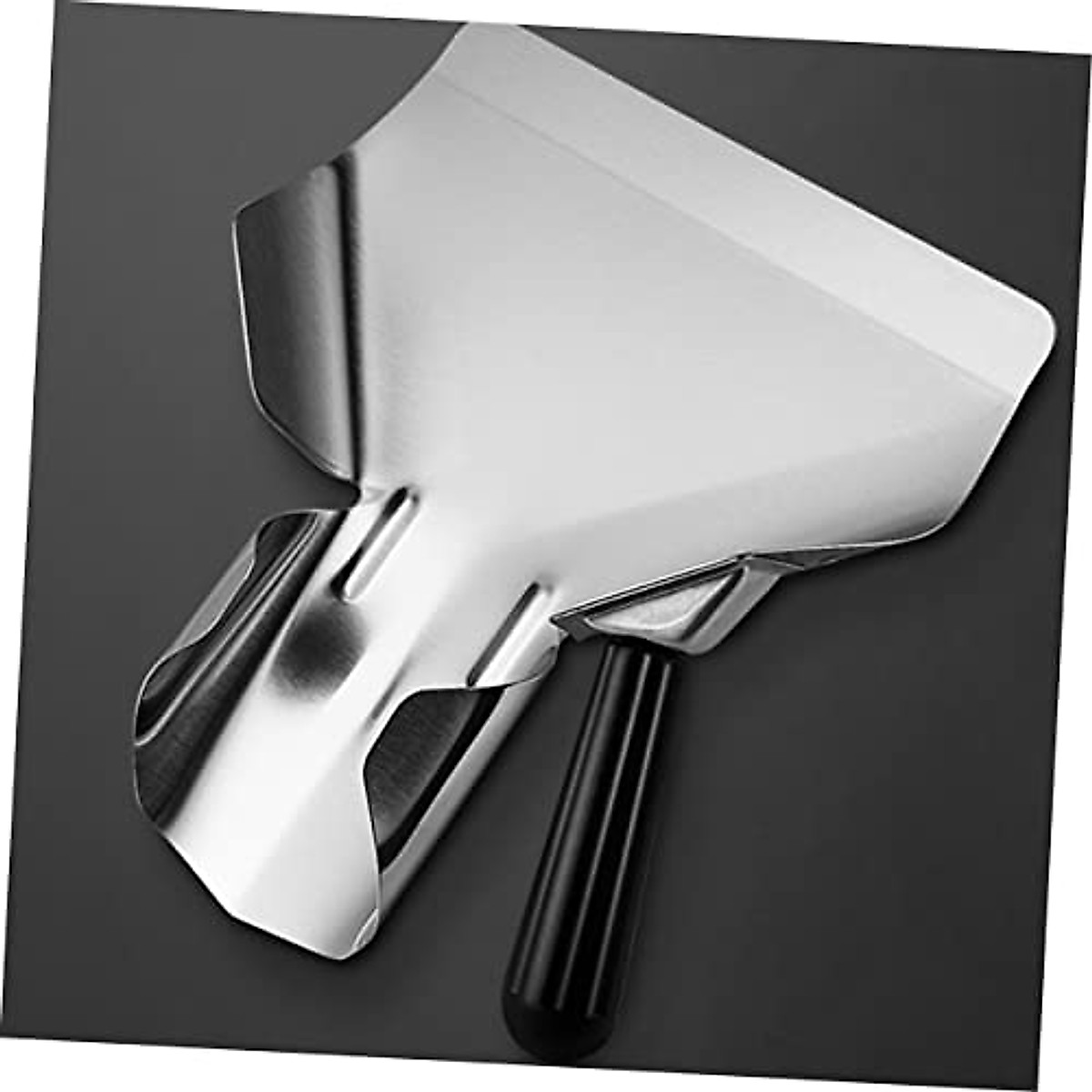 Zerodeko 3pcs Stainless Steel Chip Spatula Plastic Ice Scoop Spatula Metal Ice Scoop for Ice Bucket Stainless Steel French Fry Scoop French Fry Portion Scoop Plastic Fry Scoop Black Fries