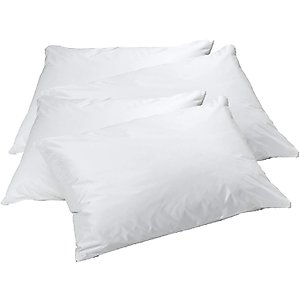 Elaine Karen 4-Pack Vinyl Pillow Protectors - Queen Size Zippered Pillow Covers - 100% Waterproof, Bedbug Proof - Washable and Reusable Pillow Encasement Covers