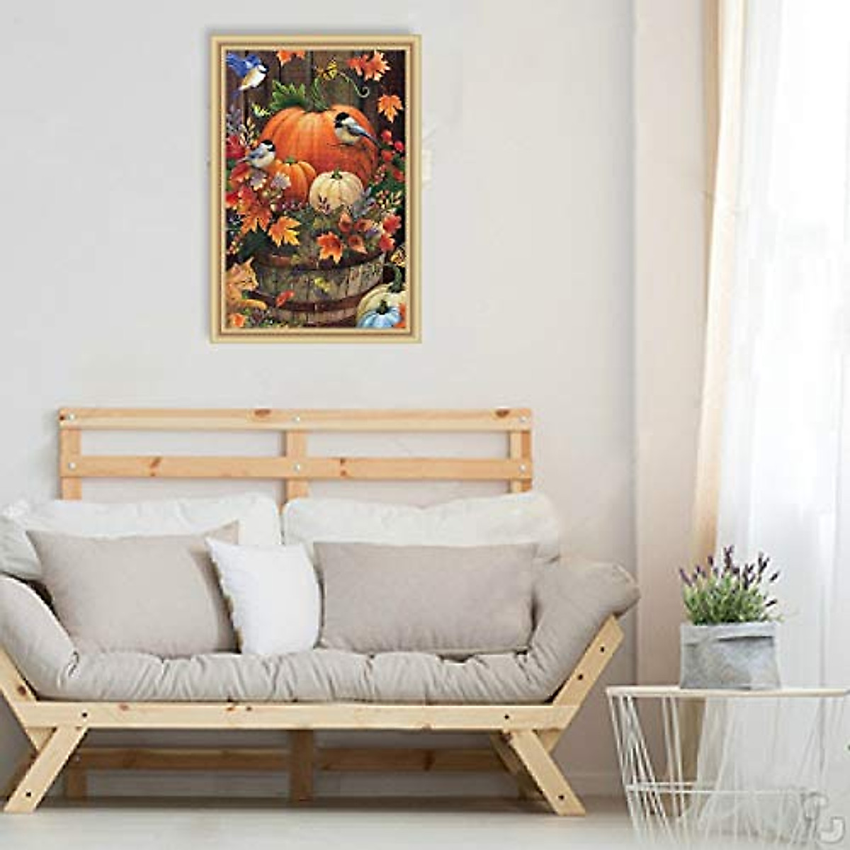 Cat Fall Pumpkin Jigsaw Puzzle 500 Piece for Adults Art Project Thanksgiving Gift 20.5 x 14.9 Inch