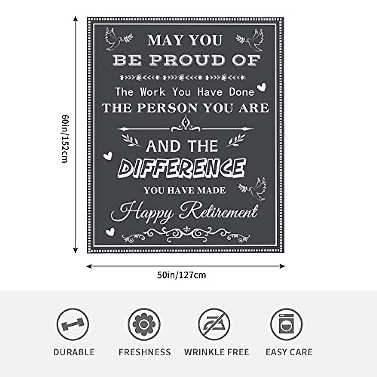 Retirement Gifts for Men 2022 - Soft Flannel Throw Blankets Best Retirement Gifts Ideas for Men Coworkers Friends Teachers Dad Grandpa Happy Retirement Gifts 50x60 Inches