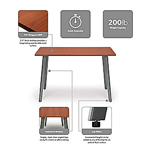 OFM Table Computer Desk, 48, Cherry