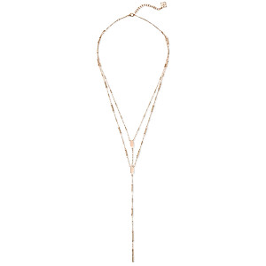 Kendra Scott Adelia Y Necklace for Women, Dainty Fashion Jewelry, 14k Rose Gold-Plated