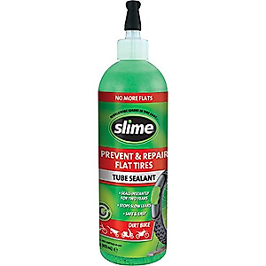 Slime 10004 Dirt Bike Tube Puncture Repair Sealant, Prevent and Repair, Suitable for All Dirt Bikes with Tubes, Non-Toxic, Eco-Friendly, 16oz Bottle