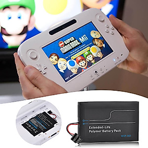 Pickle Power 6600mAh Wii U Gamepad Battery, Rechargeable Wii U Battery Replacement for Nintendo Wii U Gamepad WUP-010 WUP-012