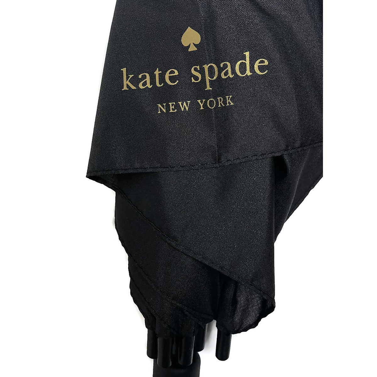 Kate Spade New York Large Lightweight Travel Umbrella, Black Cat