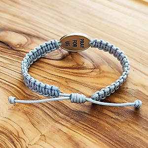 MedjugorjeStoneGifts St Cecilia Medal Bracelet/Patron Saint of Music/Gift for Musician/Adjustable Cord