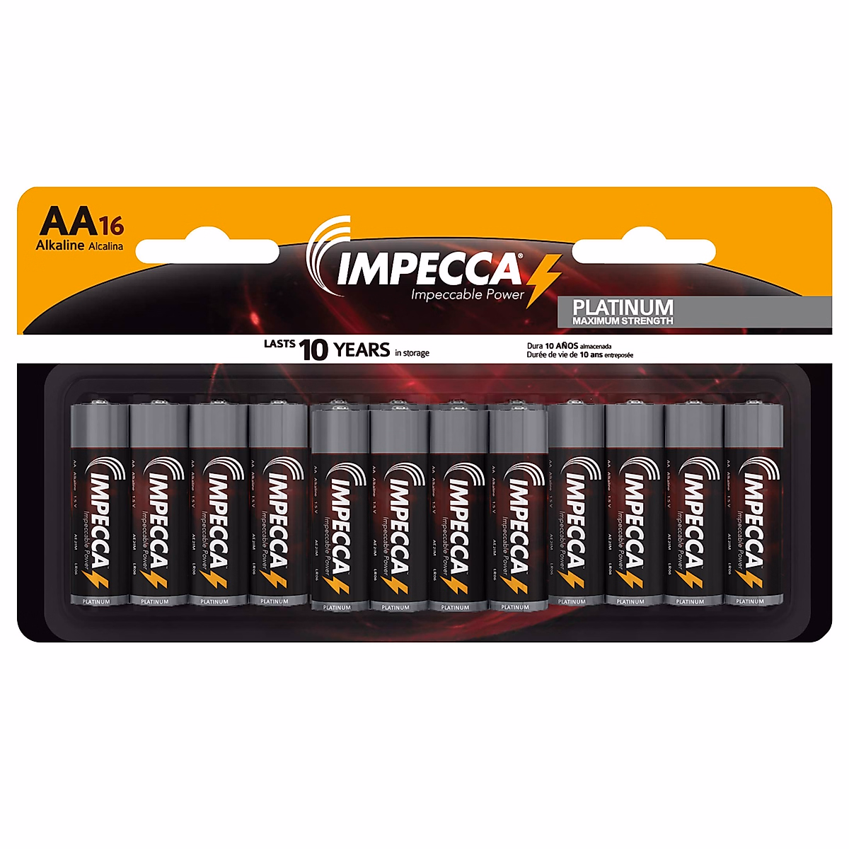 Impecca 400-Count AA Batteries High Energy Premium Alkaline Battery 1.5 V (4 Boxes of 100 Batteries - AA Size), Leak Resistant 10-Year Shelf Life, Ideal for Office/Wholesale/Medical/Education/Home