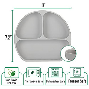 Mr. Pen- Silicone Suction Plates for Toddlers, Baby, Kids, with Suction