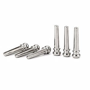 6PCS Acoustic Guitar Bridge Pins Metal Guitar Brass String Nail Pins Bridge Pins Replacement Parts