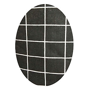 BOOHIT Cotton Fabric Storage Bin,Collapsible Laundry Basket-Waterproof Large Storage baskets,Toy Organizer,Home Decor(Black plaid)