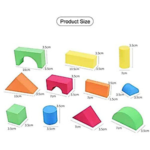 QIDIWIN EVA Foam Softie-Blocks for Kids Building Toys, Ideal Construction Blocks Toys for Toddlers, 46 Pieces in Different Shapes and Sizes