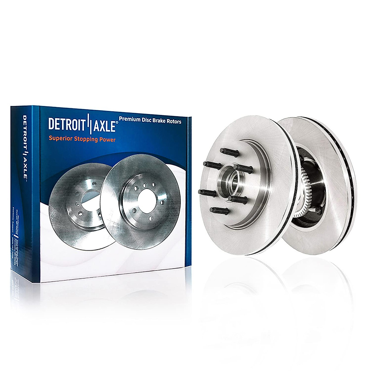 Detroit Axle - Front Brake Kit for 2WD 04-08 Ford F-150, 06-08 Lincoln Mark LT Replacement 2004 2005 2006 2007 2008 Disc Brake Rotors Ceramic Brakes Pads 6 Lugs