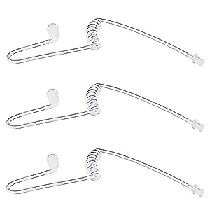 Replacement Clear Acoustic Coil Tube for Motorola Kenwood Walkie Talkie Surveillance Earpiece Two Way Radio Headset, Pack of 3