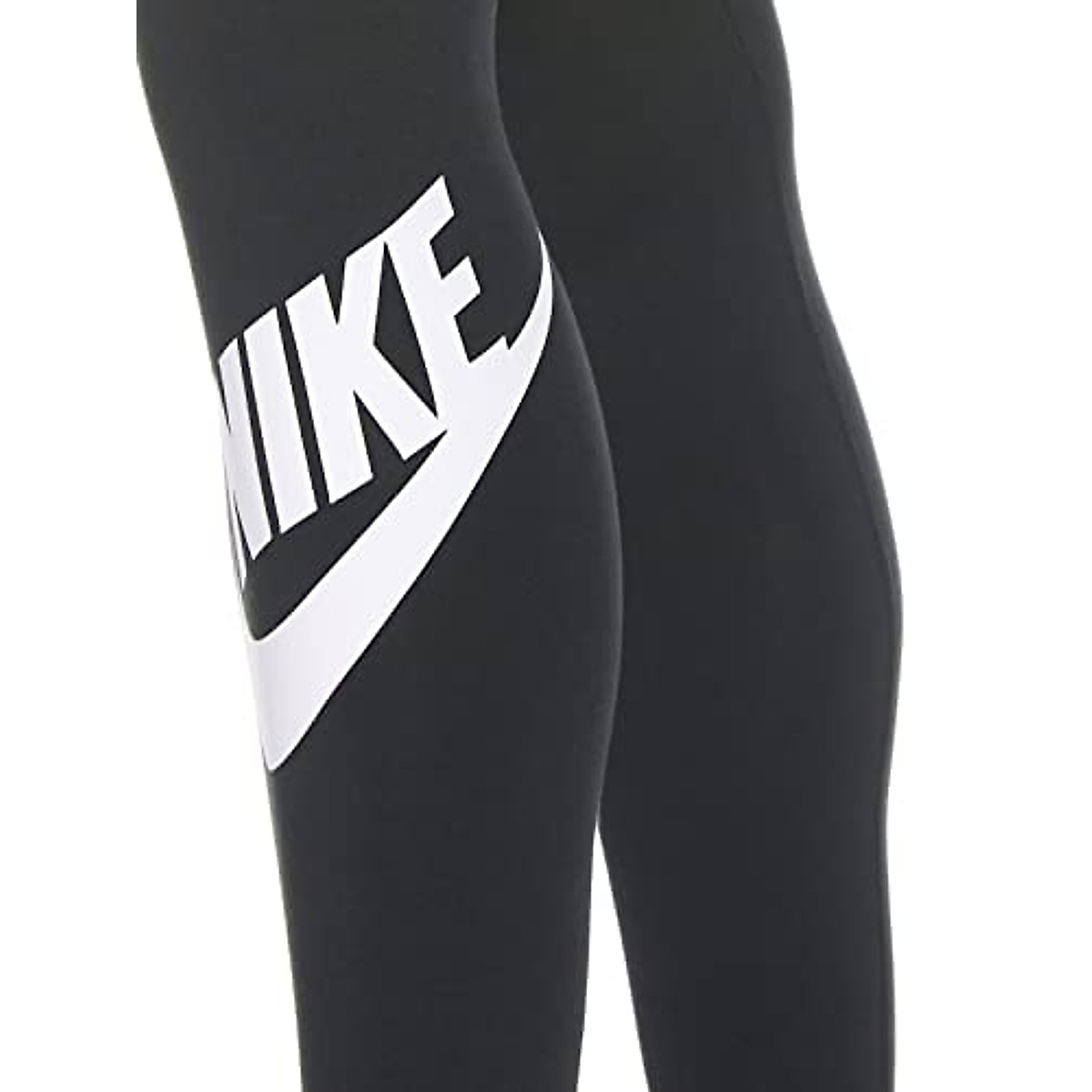 Nike Sportswear Essential Women's High-Waisted Leggings (Medium, Black/White)