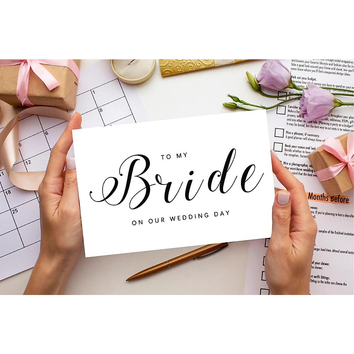 YiKaLus To My Bride On Our Wedding Day Card, Wedding Card for Bride from Groom, To My Wife On Our Wedding Card, Wedding Card to Fiancee