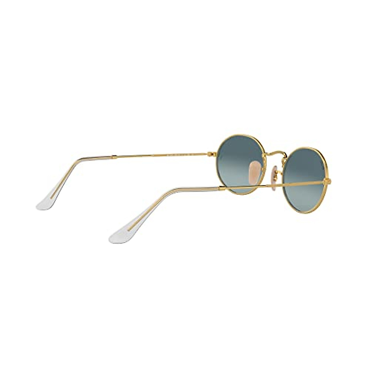Ray-Ban RB3547 Oval Sunglasses, Gold/Blue Gradient Grey, 51 mm
