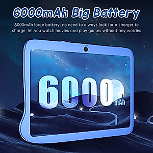 soobu Reading Tablet, Blue 6000mAh 5G WiFi Dual Camera HD IPS Screen 7 Inch Tablet for Study (Blue)