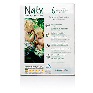 Naty Chlorine-Free ECO Diapers Size 6, 18 Count (Pack of 3) = 54 Total Diapers