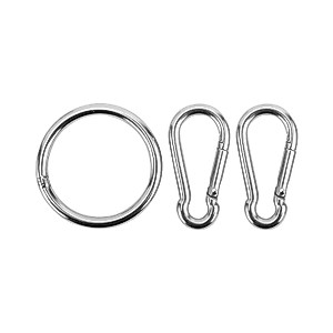 Amarine Made Marine Kayak Canoe Anchor Trolley Kit with Trolley Line Rope Zig Zag Cleat Pulley Block Rigging Ring Nylon Pad Eyes Snap Hooks and Mounting Hardware