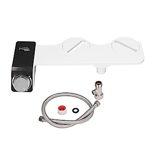 Water Pressure Single Nozzle Toilet Bidet with Installation for Health - Conscious Users (1/2in Asia Australia UK)