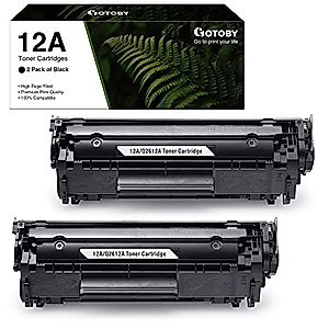 12A Toner Cartridge Replacement for HP 12A Q2612A Compatible with HP Laserjet 1020 1022 1012 1010 1015 1018 1022n 1022NW 3015 3030 3020 3050 3052 3055 M1005 M1319 M1319F Printer（2-Pack，Black）