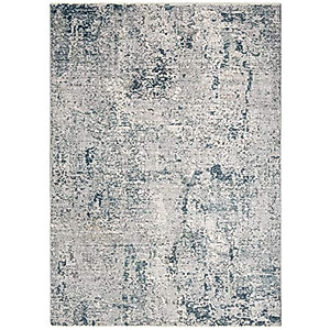 Safavieh Winston Collection Accent Rug - 2'4" x 3'11", Grey & Blue, Modern Abstract Design, Non-Shedding & Easy Care, Ideal for High Traffic Areas in Entryway, Living Room, Bedroom (WNTB355F)
