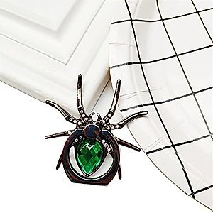 Bzybel Rock-roll Punk Spider Pattern Cell Phone Ring Holder Electronics Ring Holder Stand Finger Ring Kickstand Compatible Various Mobile Phones or Phone case Electronic Accessories (Green)