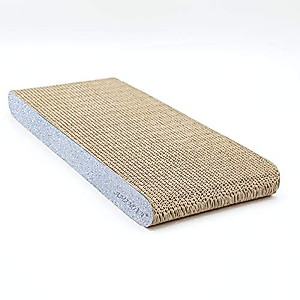 AMZNOVA Cat Scratcher, Cardboard Cat Scratchers, Durable & Recyclable Scratch Pad, Colors Series, Narrow, Glitter Silver