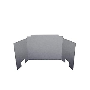 RH Peterson Co. Contemporary Three Panel Satin Stainless Steel Fyreback - 18 inch