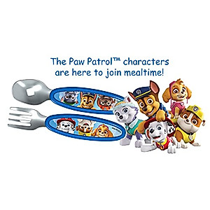 Playtex Mealtime Paw Patrol Utensils for Boys Including 1 Spoon and 1 Fork(Pack of 1)