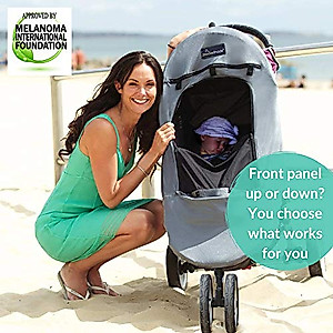 Stroller Sun Cover (6m+) | UV Sun and Sleep Shade for Baby Strollers & Joggers | Universal Fit for 3 & 4 Wheelers | Blocks 97.5% of The Sun's Rays | SnoozeShade Plus Deluxe…