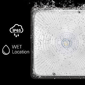 Konlite 27W LED Canopy Area Light - 6 Pack - Dark Bronze - 100W HID/M.H. Equivalent - 3800 LM - Daylight Light - 120-277V - UL, Idea for for Gas Station, Gym, Warehouse, Shop, Underpass, Loading Dock