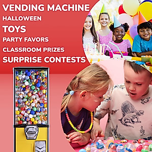 Capsule Vending Machine Colored Round Capsules Empty 250pcs 1.26 inch - Gumball Machine Capsules Bulk Party Favor Containers - Easter Basket Stuffers Birthday Gifts Pinata Stuffers DIY Craft Supplies