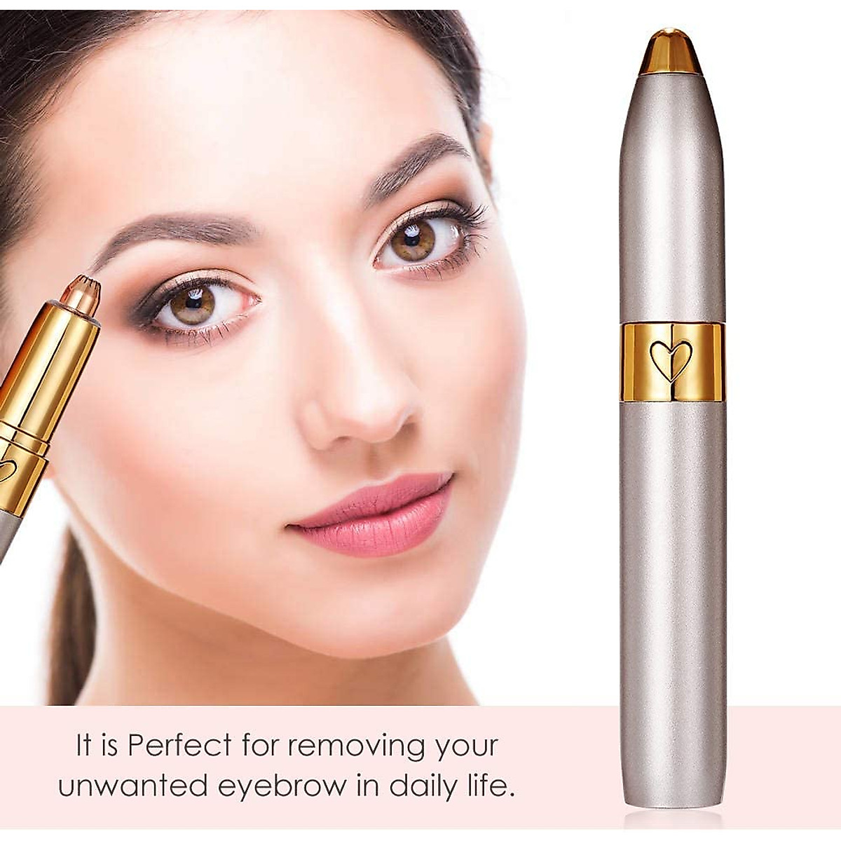 Goheekgo Electric Eyebrow Trimmer for Women, Precision Hair Removal Tool, Safe and Instant Painless Shaver, Portable and Stylish