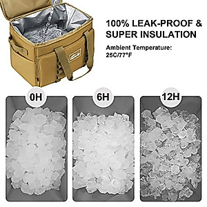 Soft Insulated Cooler Bag 48-Can Leakproof Soft Sided Cooler Large Collapsible Portable Cooler Bags 32L for Picnic, Waterproof Soft Ice Chest for Camping,Beach,Fishing,Travel,Outdoor