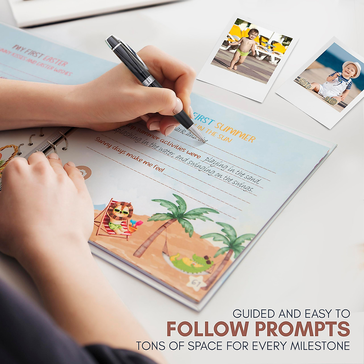 Playful Baby Book Keepsake and Baby Memory Book - First 5 Years Completely Illustrated Baby Journal - Joyful Baby Scrapbook for Boy or Girl - Easily Record Radiant Memories - Perfect for Baby Shower