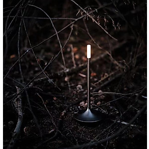 CYGEVUGL Metal Cordless Table Lamp, Touch Bedside Lamp 3 Level Brightness 2500mAh Battery Powered Light, Portable LED Lamp for Home/Bar/Coffee/Restaurant/Patio/Patio，Black