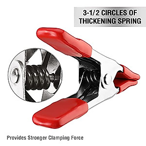 WORKPRO 20-Piece Steel Spring Clamp Set, 15pc 3/4" clamps, 5pc 1" clamps for Wood Working, DIY, Photo Studio Backdrops Backgrounds, W001401A