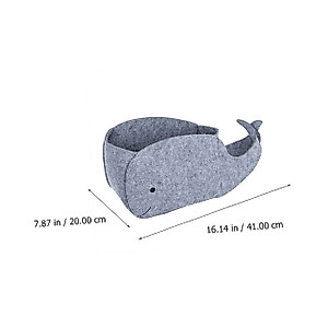 Totority Whale Basket 3 Pcs Toy Storage Box Animal Child Cartoon Felt Cloth Whale Storage Basket