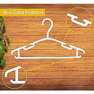 KEPLIN White Baby Hangers for Closet - 36 Pack, Plastic Nursery Hangers Space Saving Tubular Hangers, More Storage for Kids, Children, Clothes and Dresses