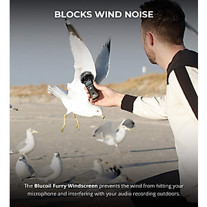 Blucoil Outdoor Microphone Furry Windscreen Muff - Mic Fur Cover Compatible with Zoom H1N, H2N, H5, H6, H8, and Q2N-4K Audio/Video Recorders