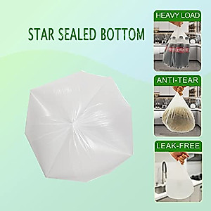 Small Trash Bags, Inwaysin Small Garbage Bags 4-6 Gallon Biodegradable Can Liners Thicken, Size Expanded, White 200 Counts