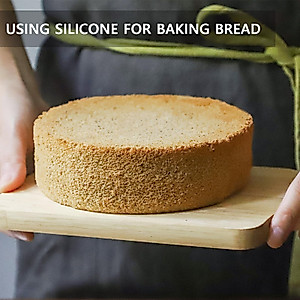 Baocuan 9 inch Silicone Round Cake Pan - Non stick bread pan for baking cake pizza bread and More Food Grade & BPA Free Set of 3