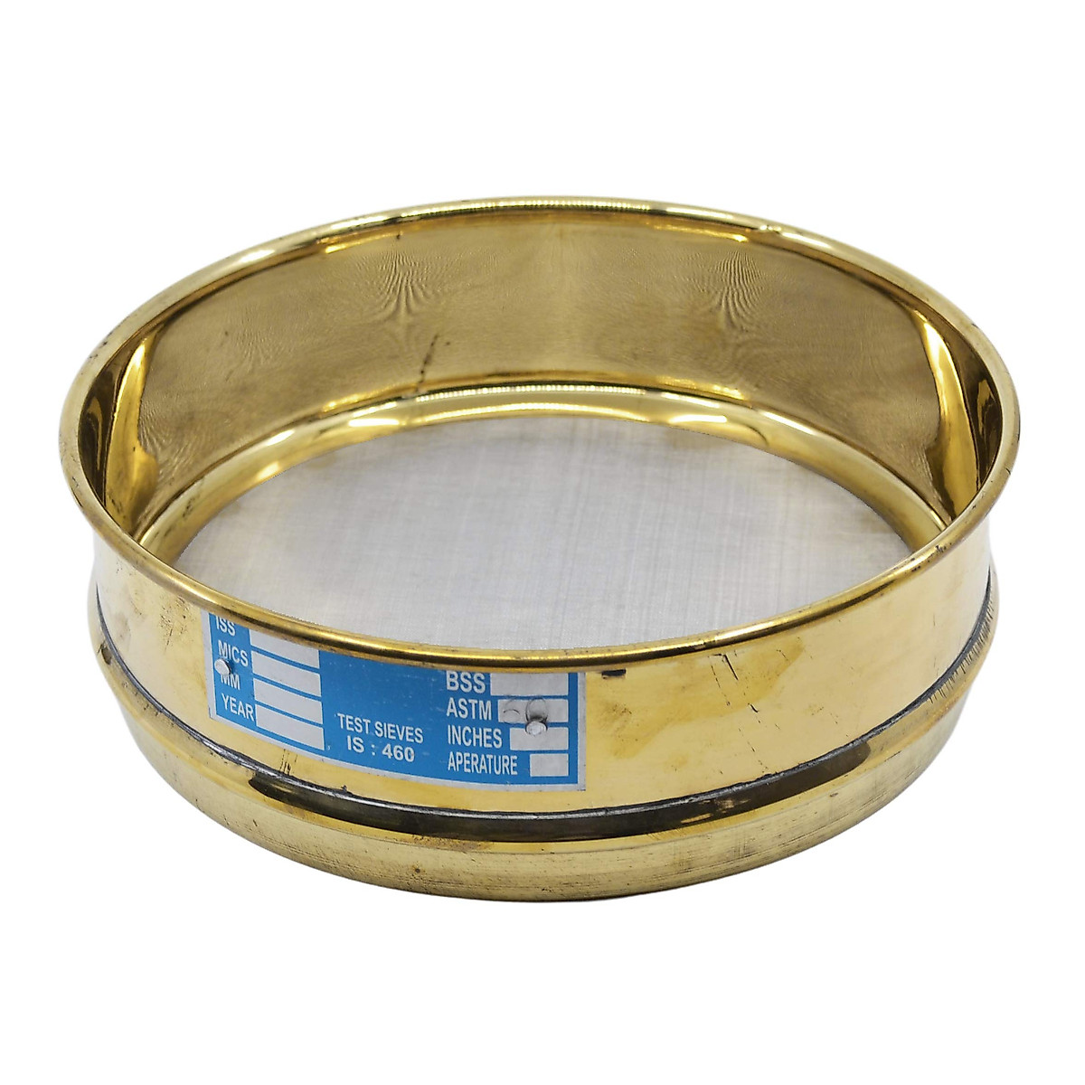 EISCO Test Sieve, 8 Inch - Full Height ASTM No. 60 (250µm) Brass Frame with Stainless Steel Wire Mesh- Eisco Labs