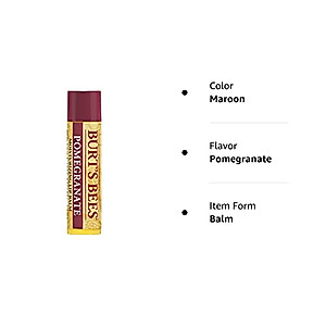 Burt's Bees Replenishing Lip Balm with Pomegranate Oil, 0.15-Ounce (Pack of 6)