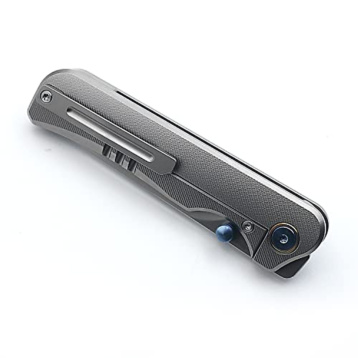 Miguron Knives Pagos II Folding Knife 3.25" M390 Blade Titanium Handle Pocket Knife MGR-607TGYII